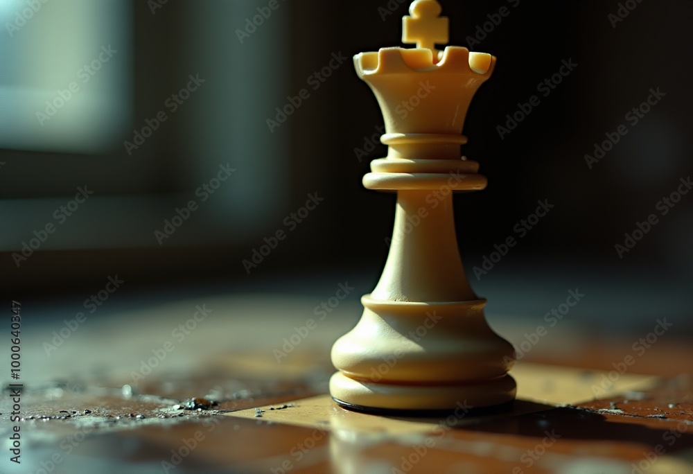 Time-Worn Elegance: Hyper-Realistic Portrait of a Vintage Queen Chess ...