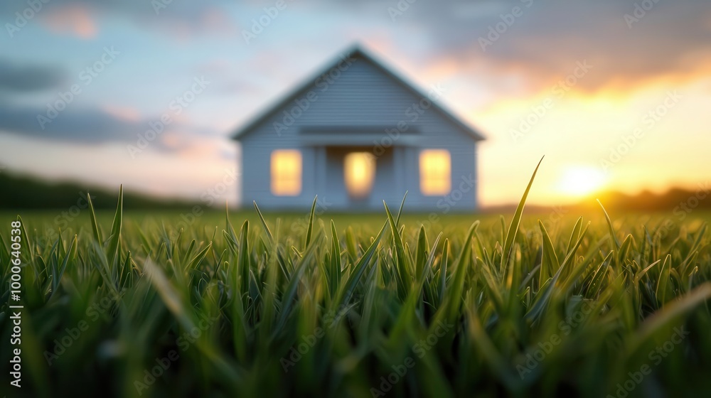 Old, empty farmhouse in a rural landscape, representing population ...