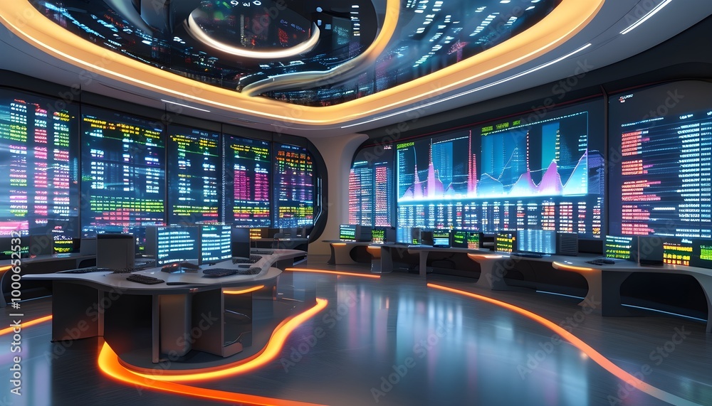 Innovative Virtual Trading Floor Featuring Real-Time Financial Data ...