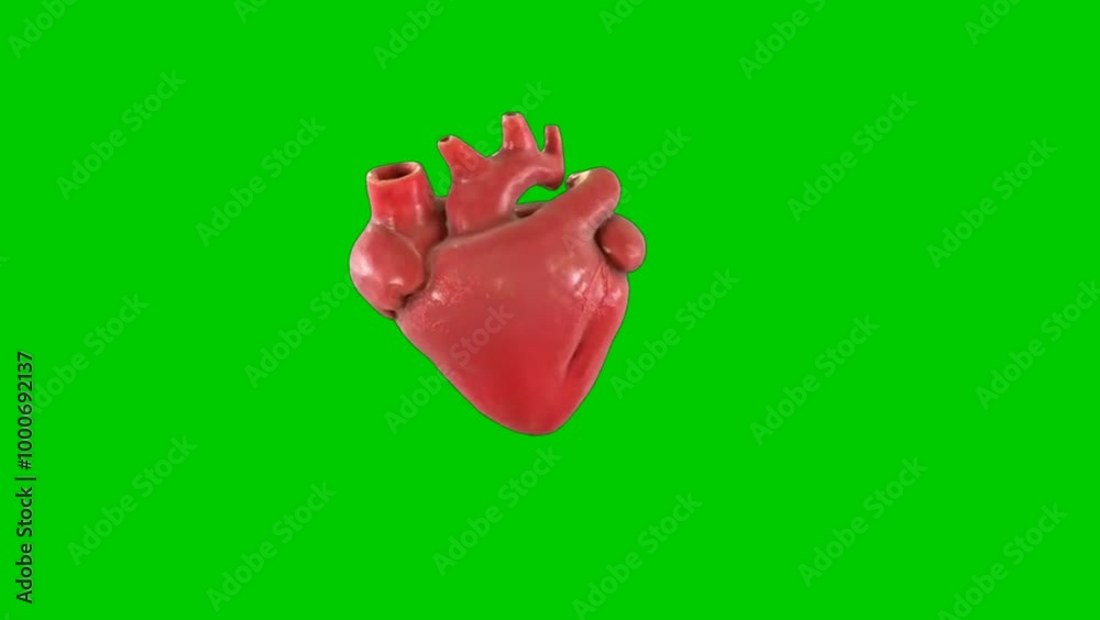 Human heart animation with a green screen in stunning 4K, perfect for ...
