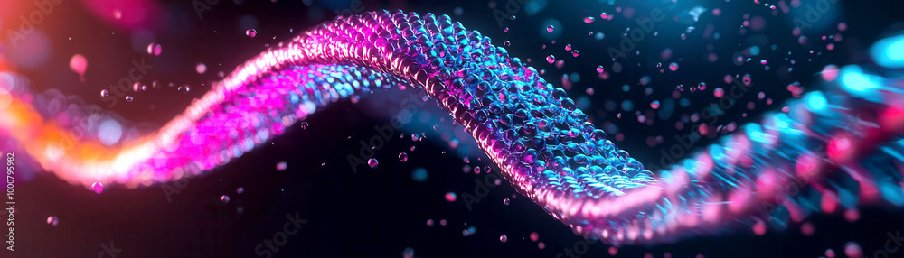 CRISPR technology altering DNA at a molecular level, with vibrant ...