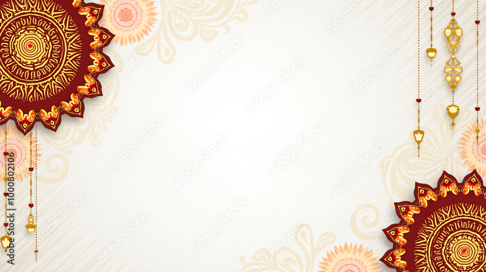 Elegant Religious Festival Wallpapers with Blank Copy Space for Text ...