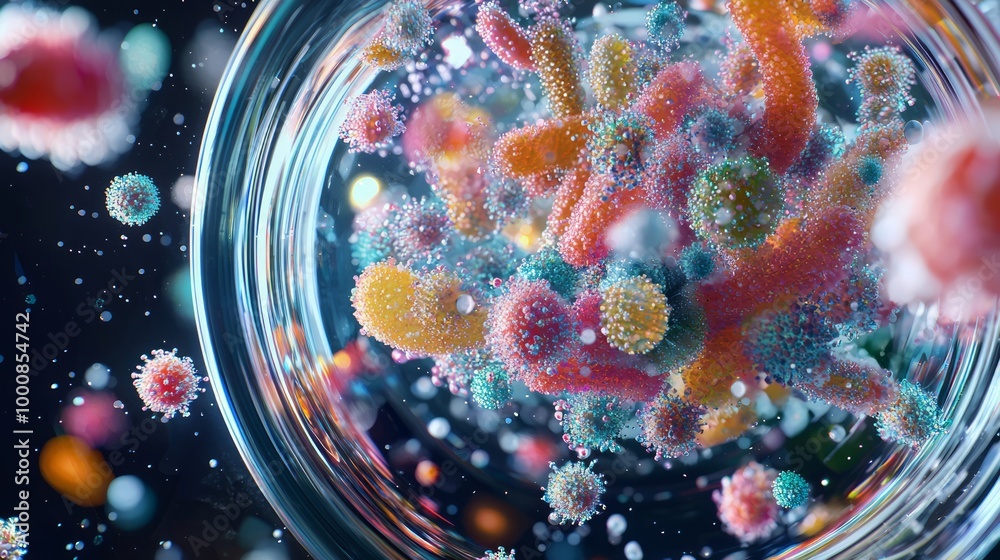 Microscopic World: Hyper-realistic 3D Visualization of Vibrant Bacteria ...