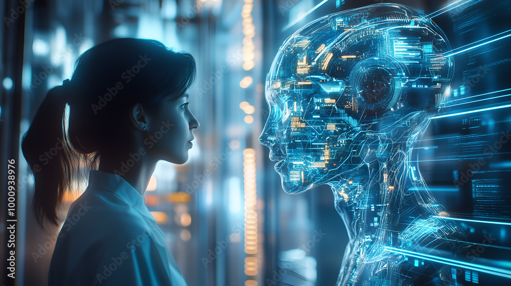 Futuristic Interaction: A Human and Robotic AI Conversing in a ...