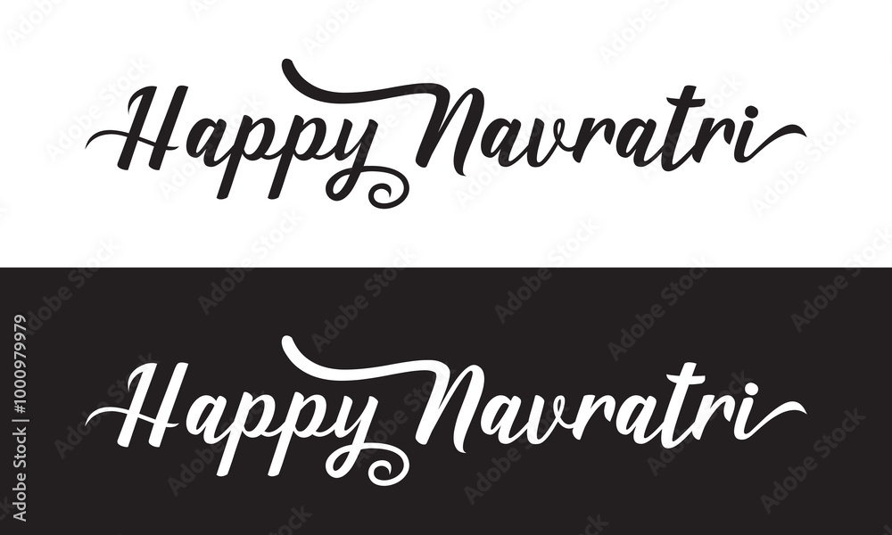 Happy Navratri written in Devanagari Calligraphy . Navratri means Nine ...