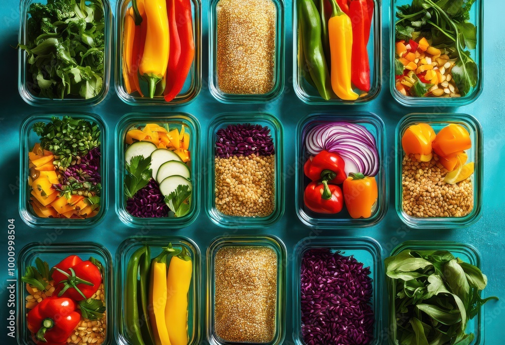 vibrant allergen free meal prep arrangements featuring colorful ...