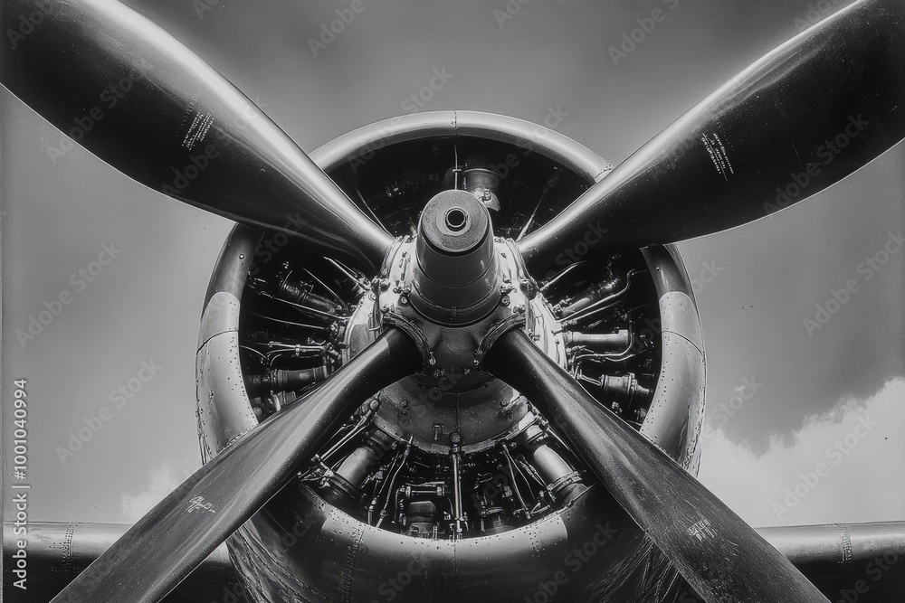 Photo & Art Print Vintage airplane propeller engine close-up, Bipul Kumar