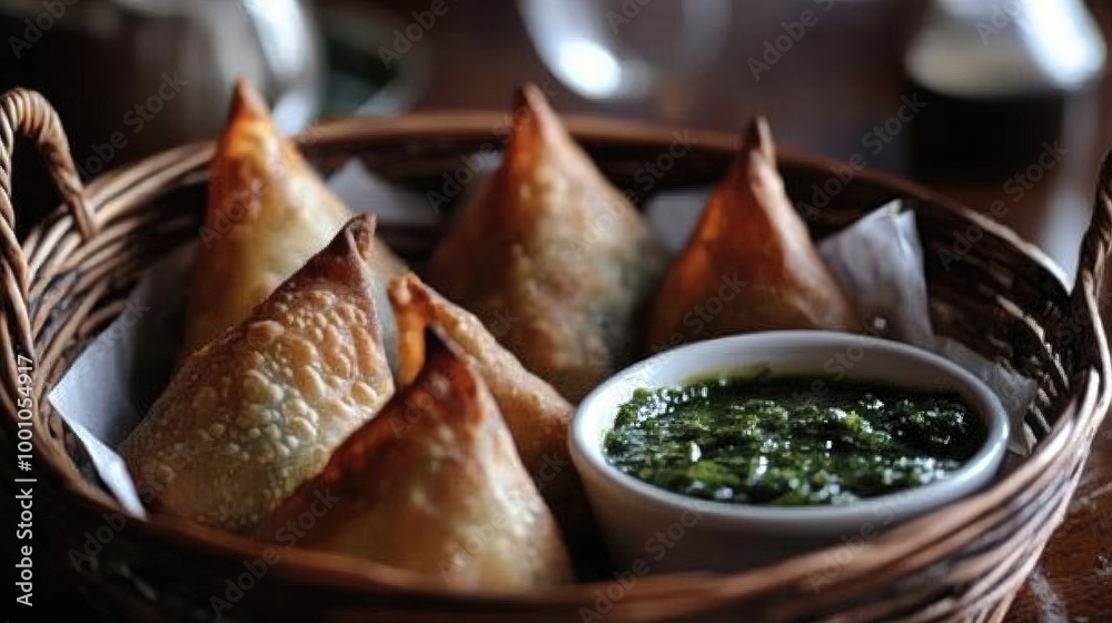 A high-resolution image of freshly made samosas with golden, crispy ...