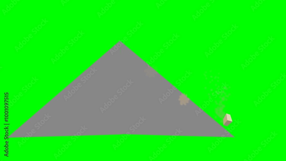 2d animated character of The geometric shape of the Egyptian pyramids ...