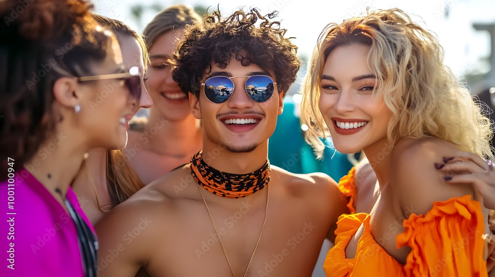 Diverse group of young transgender and non-binary friends smiling and ...