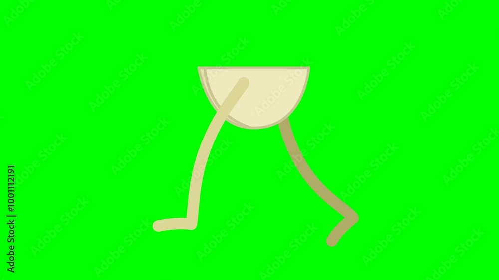 2d animated character of Legs and bow that is walking cycle loop . in ...