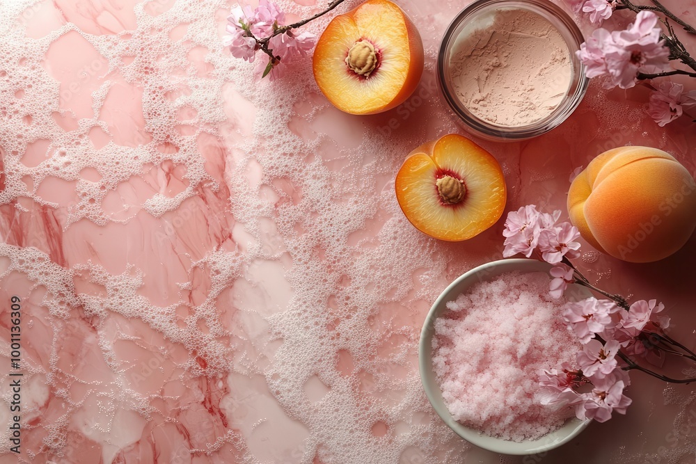 luxurious peach fuzz texture on a kitchen countertop designed for ...