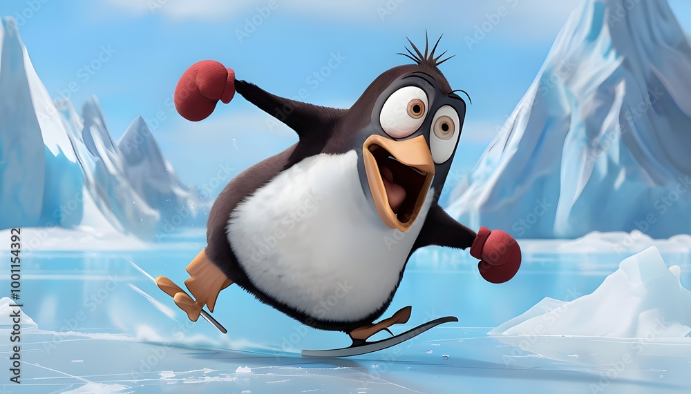 Waddles is the lovable but clumsy penguin who’s always slipping and ...
