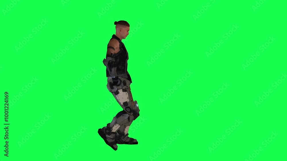 3D animated man soldier suddenly finds something on the ground from ...