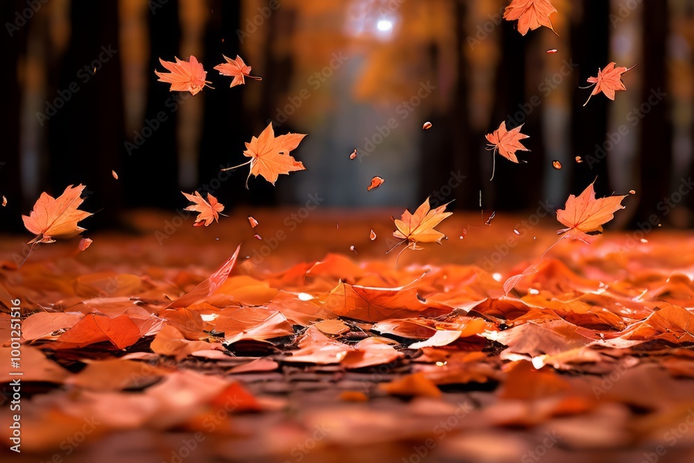 ascii falling leaves animate falling leaves using ascii charact Stock ...