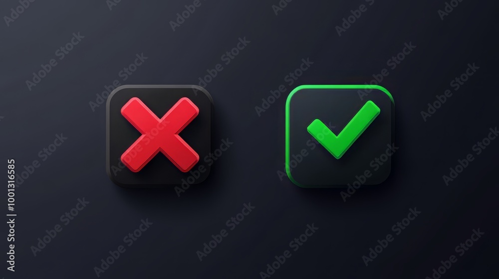 Red X vs Green Checkmark: Understanding Approval and Disapproval Icons ...