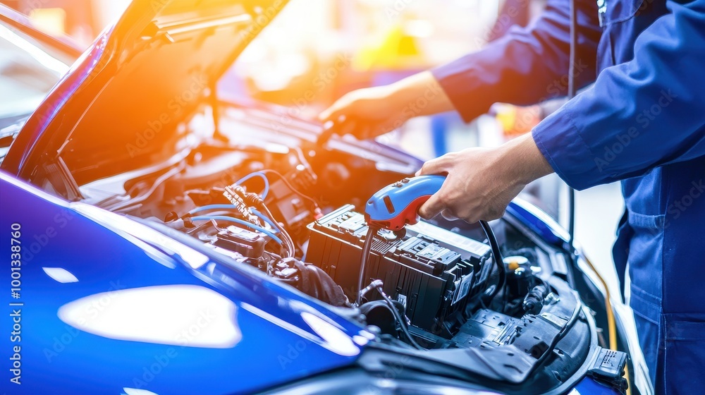 Electric Vehicle Teardown Showing Battery Pack, Motor, and Components ...