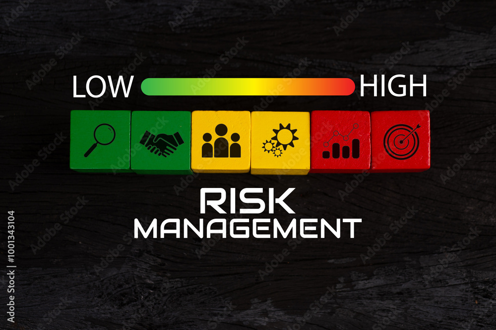 Risk management concept. Risk assessment level indicator rating ... Risk management concept. Risk assessment level indicator rating ...