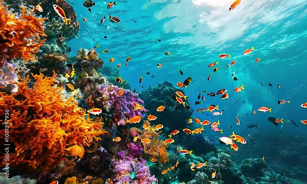 Coral Reef Ecosystem: A breathtaking underwater scene teeming with ...