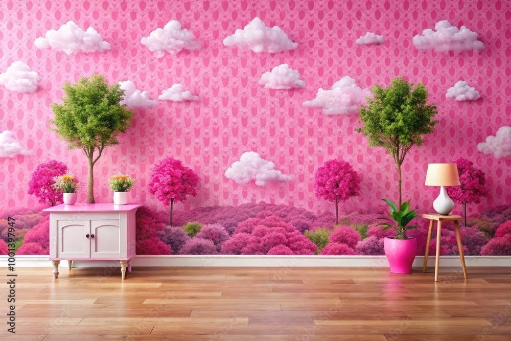 Adorable Pink Color Wallpaper Design with Soft Hues for Stylish and ...