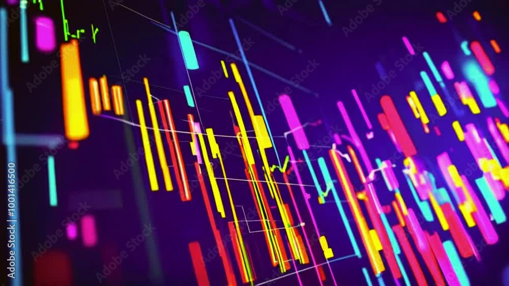 A looping dashboard world map widgets—line graphs, pie charts, and ...
