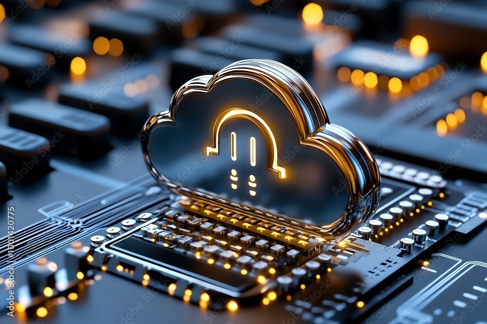 Cloud cybersecurity protocols being implemented, with a team analyzing ...