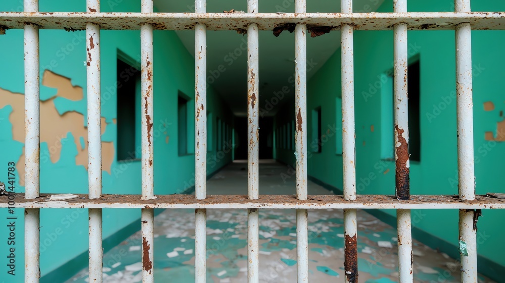 Creepy old prison with broken bars and empty cells, left to rot in ...