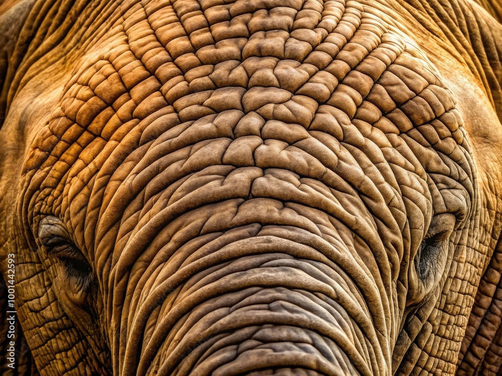 Close-up of Elephant Skin Texture Revealing Unique Patterns and Natural ...