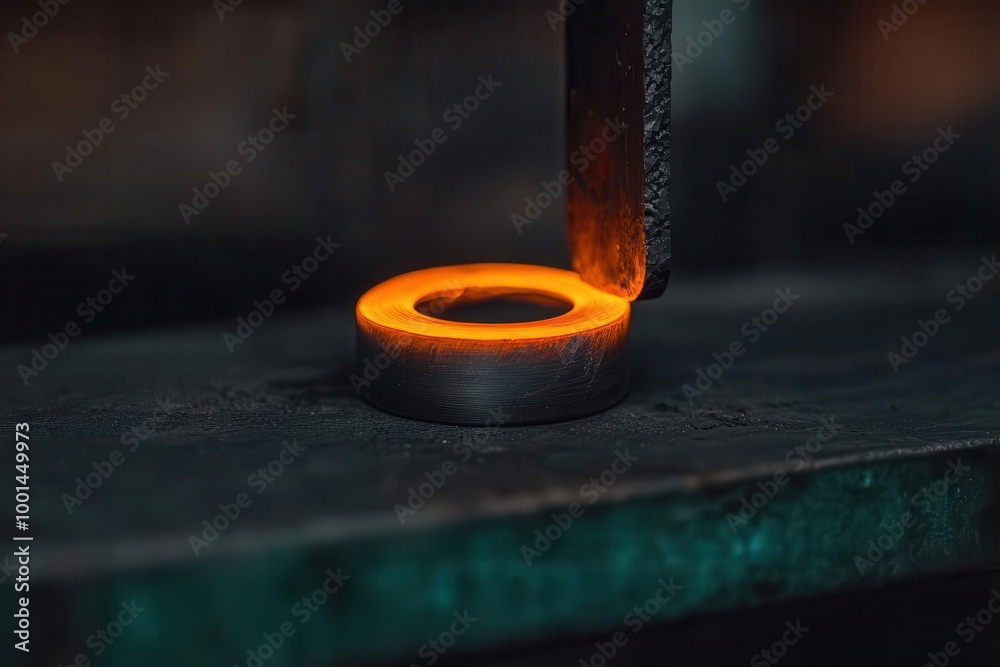 Forging process for shaping metals under high pressure to increase ...