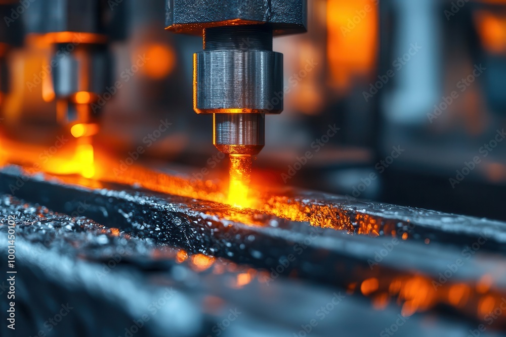 Hot stamping process for forming and strengthening metal parts in the ...