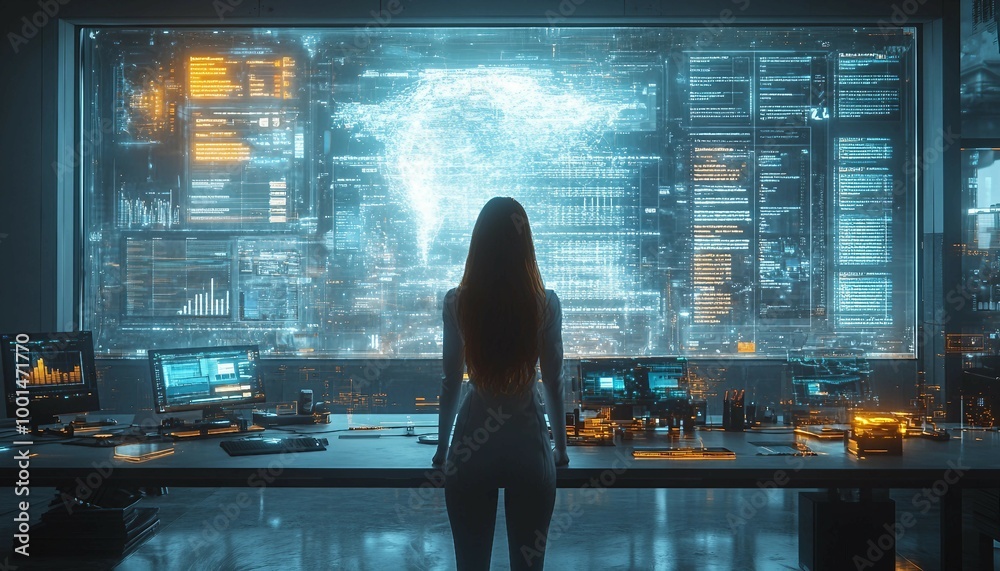 AI-Driven Project Collaboration 2024, futuristic project management ...