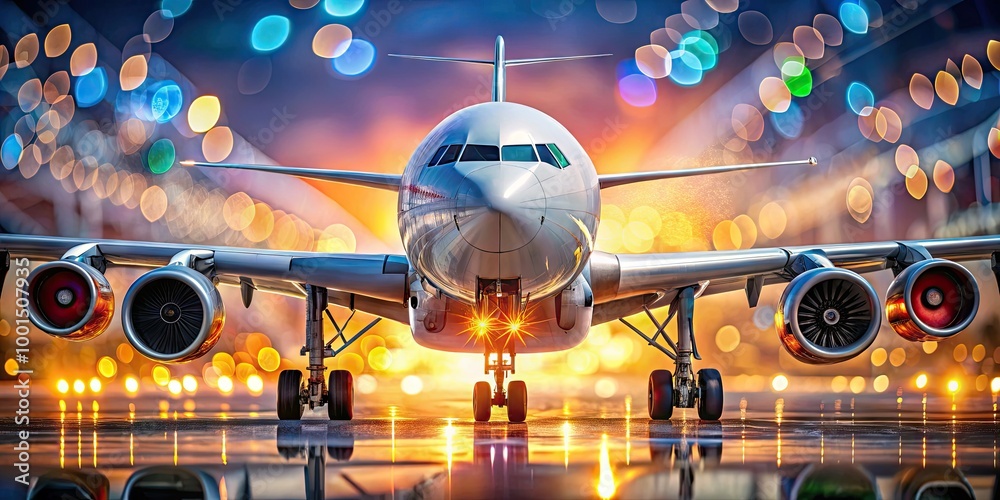 Detailed Diagram Illustrating the Anatomy of an Airplane with Labeled ...