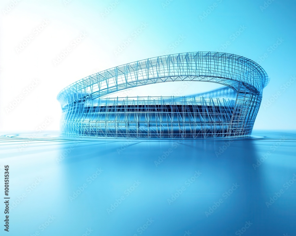 Structural analysis of a futuristic sports stadium, Engineering Drawing ...