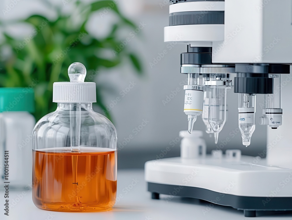 Lab with high-performance liquid chromatography HPLC system, advanced ...