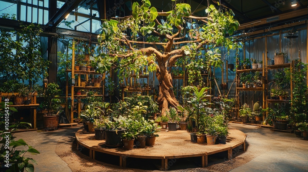 rotating plant repair shop for plants at diffferent stages of life ...