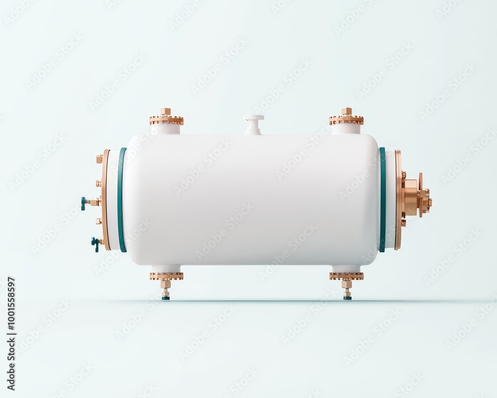 Cross-section of a pressurized container, stress distribution and ...