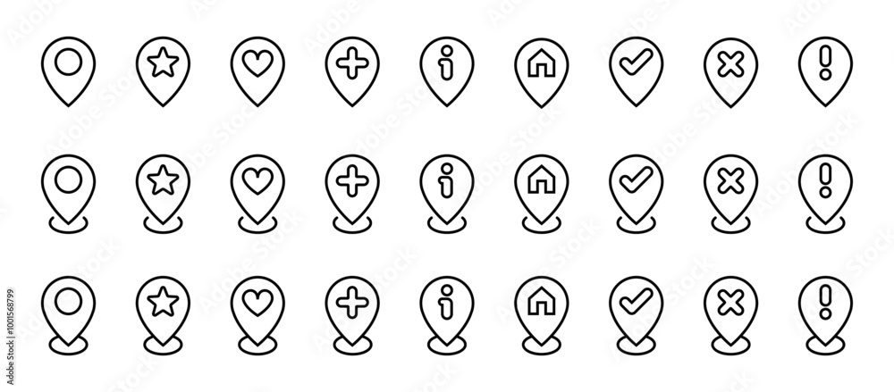 location pin icon. destination modern map markers gps destination flat ...