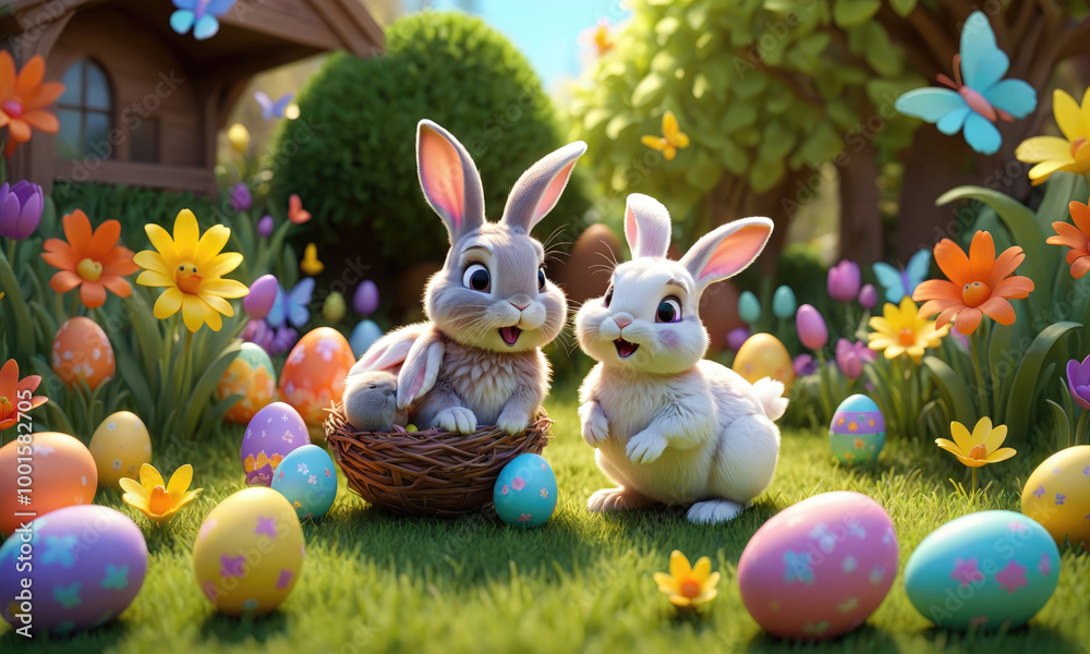 Affiches De Lapins Heureux Images De Affiche Vente Lapin