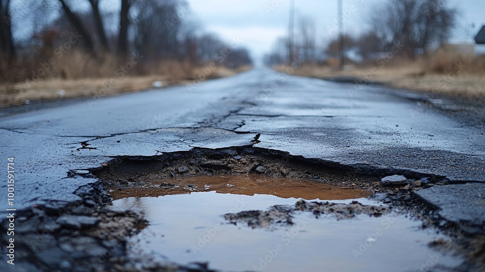 city roads showing signs of urban decay with deteriorating streets and ...
