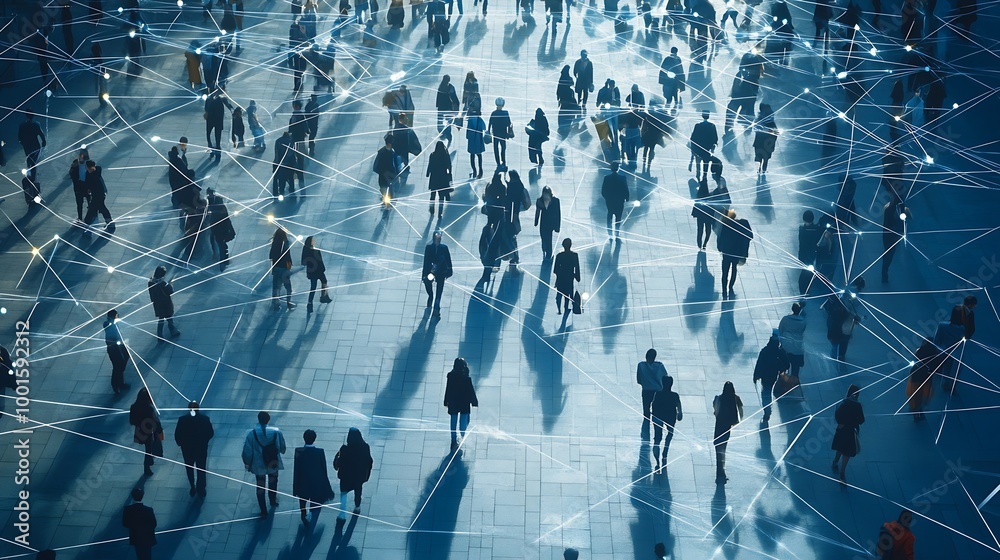 Communication technology smart connection IOT and people network ...