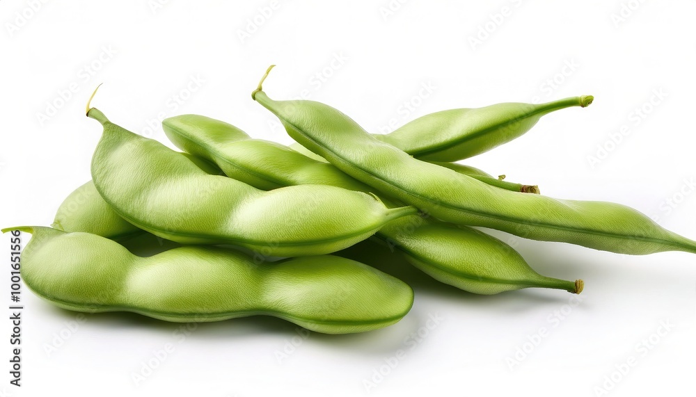 lima bean - Phaseolus lunatus - also known as butter, sieva, double or ...