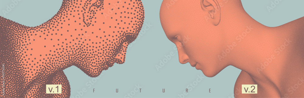 Two opponents facing each other. Conflict. People talk face to face ...