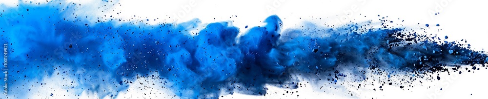 Blue Color Powder Explosion on White Background – Dynamic Abstract Art ...
