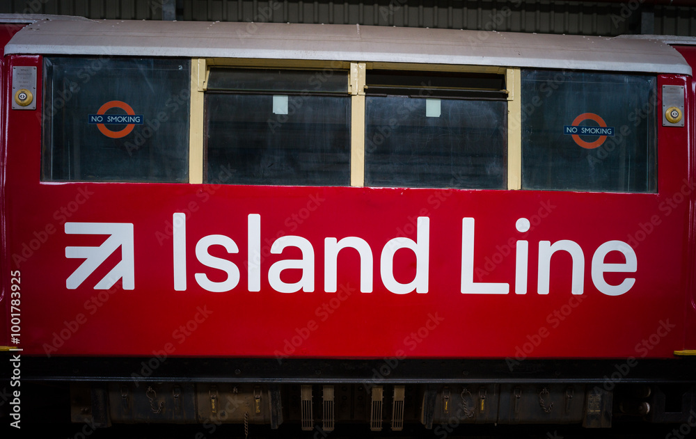 Havenstreet, Isle of Wight, 9th September 2024, Island Line logo on the ...