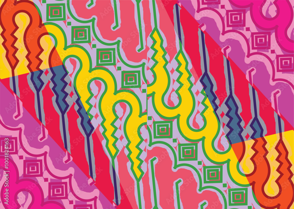 Parang Batik Motif from Indonesia with the development of modern colors ...