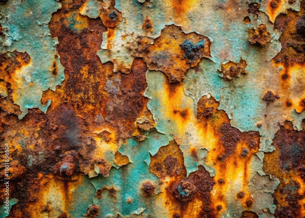 Rustic Metal Texture Featuring Weathered Surfaces, Corroded Patterns ...