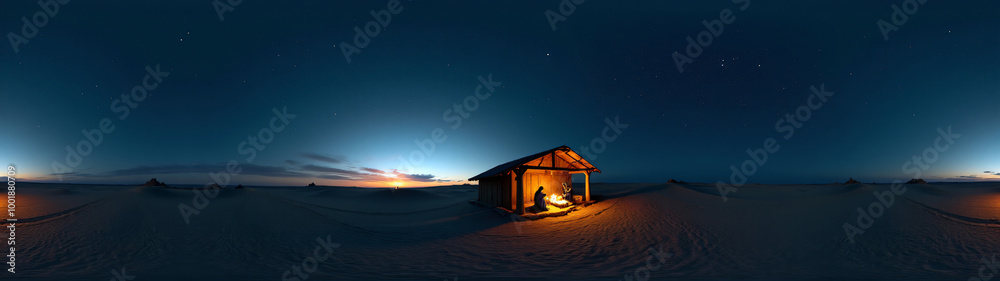 360 degree, Christmas nativity scene, Virgin Mary and Joseph and baby ...