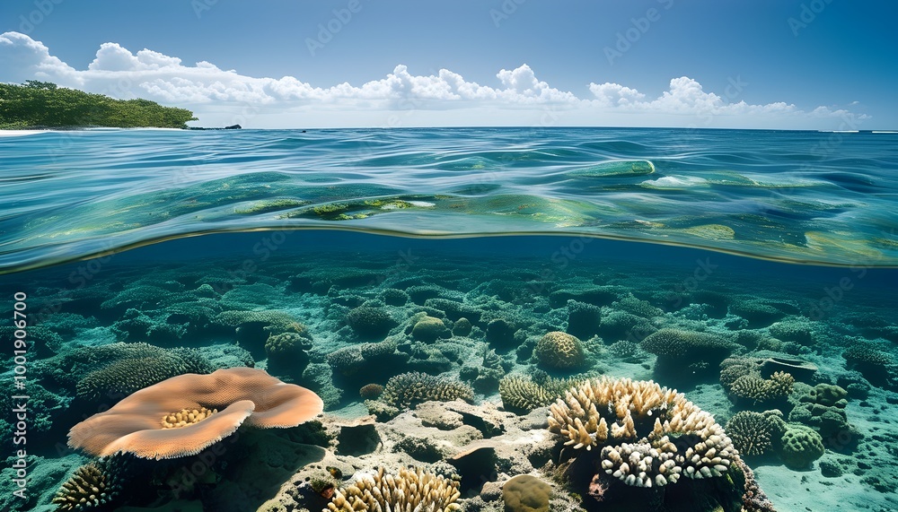 Vibrant Marine Life and Coral Reefs Highlighting Ocean Conservation ...
