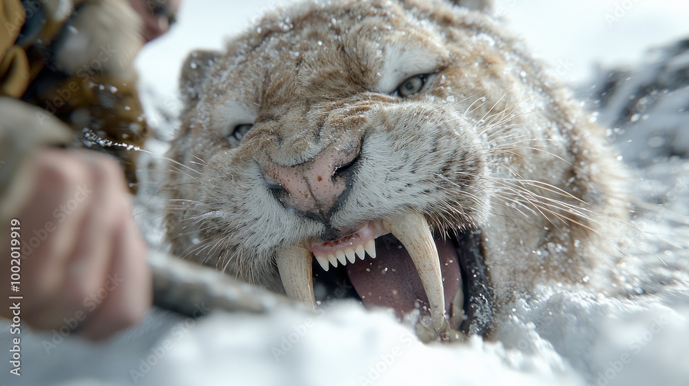 Ancient feline: The saber-toothed tiger, an iconic and extinct predator ...