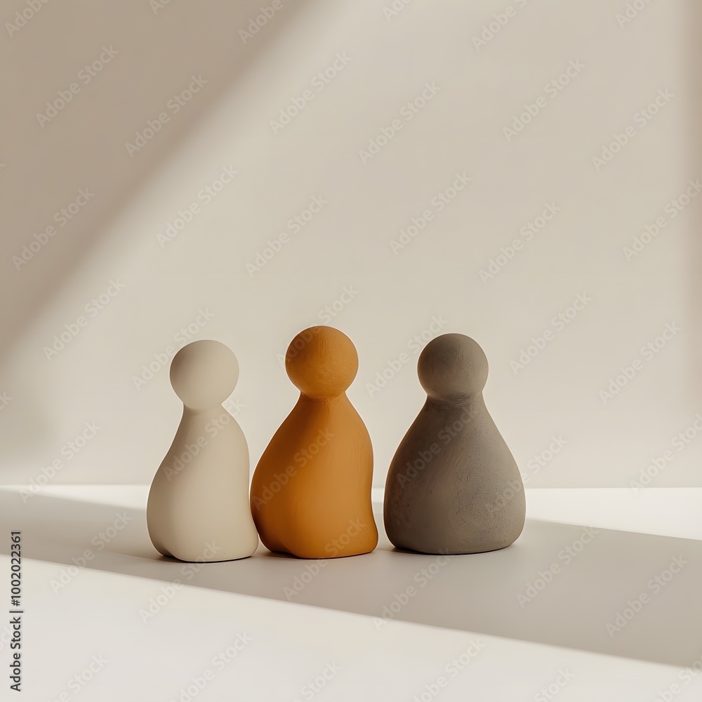 21. Minimalist art toy figure with smooth curves and a muted color ...